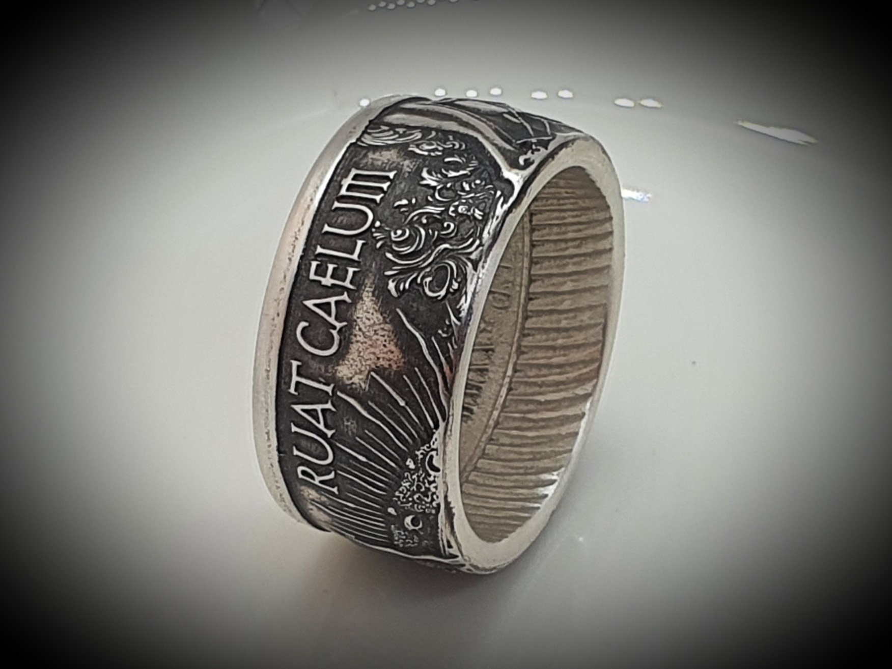 Coin Ring Coin Ring Fiat Justitia Ruat Caelum 1 Oz Silver - Etsy UK