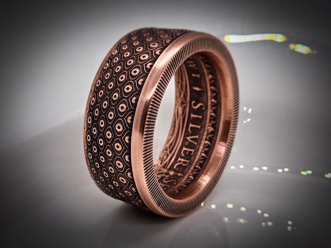 Coin Ring Coin Ring Cosmic Lotus 1 Ounce Copper Silver Plated / Silver ...