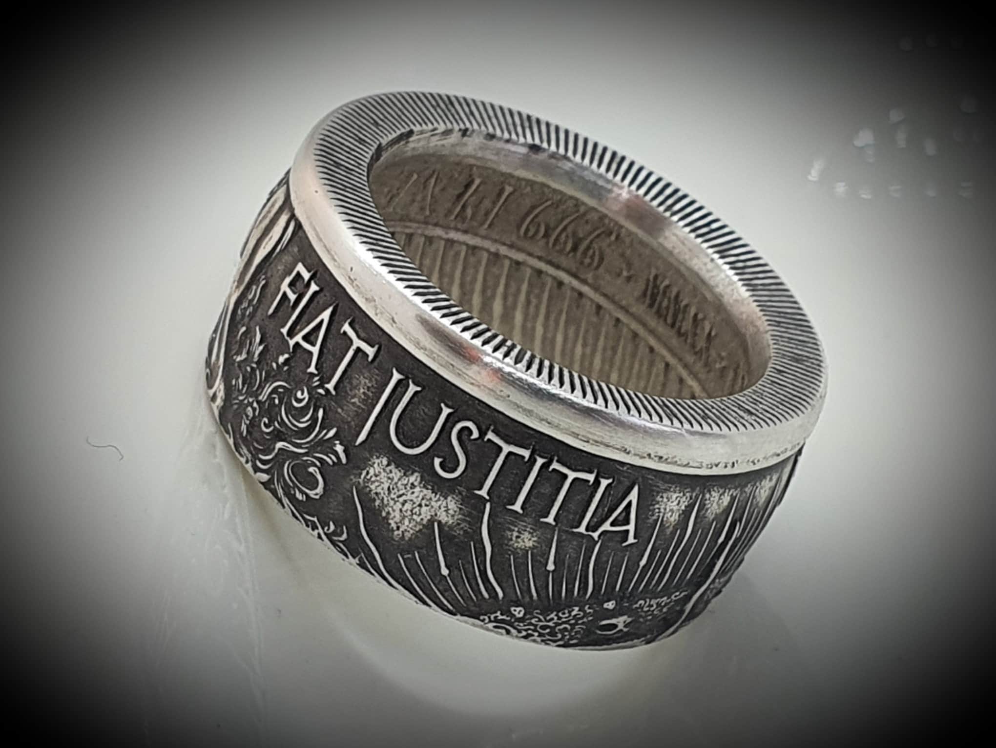 Coin Ring Coin Ring Fiat Justitia Ruat Caelum 1 Oz Silver - Etsy UK