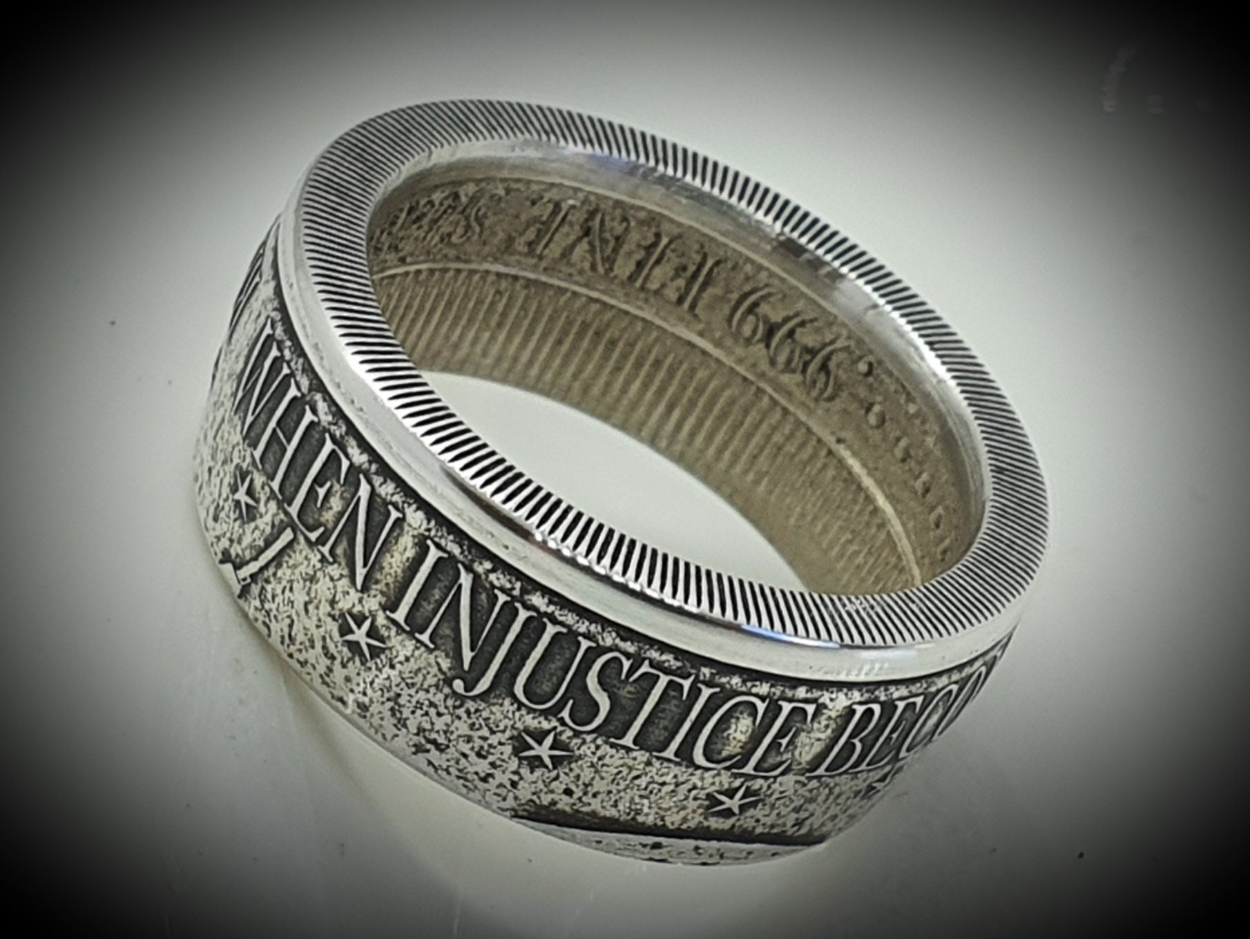 Coin Ring - Münzring - When Injustice becomes law - Resistance becomes ...