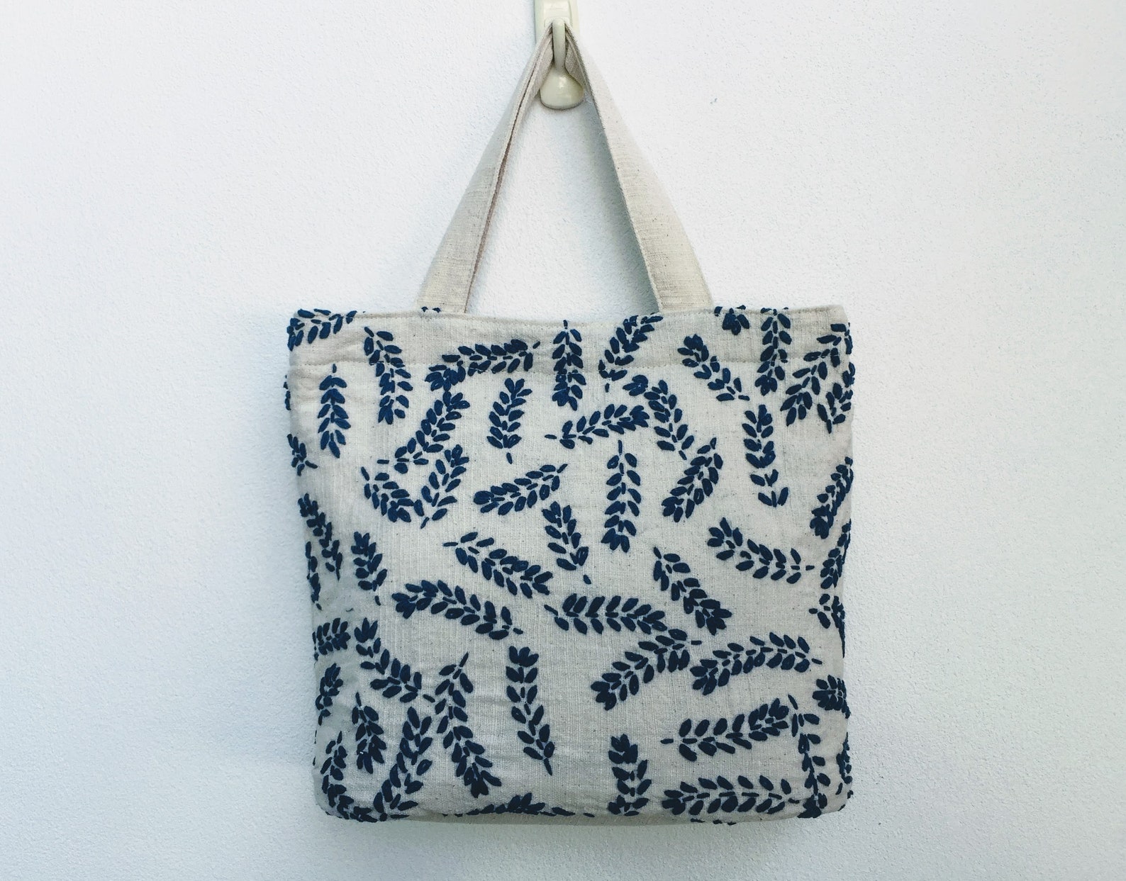 Hand Embroidered Small Tote Bag Small Cotton Bag Small | Etsy