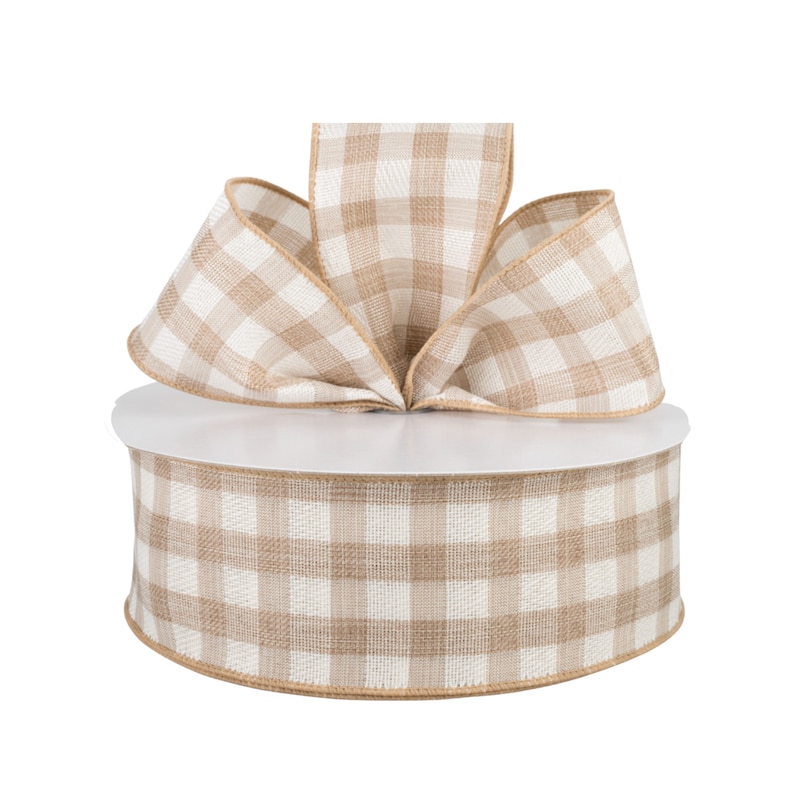 Tan Plaid Wreath Bow - Etsy