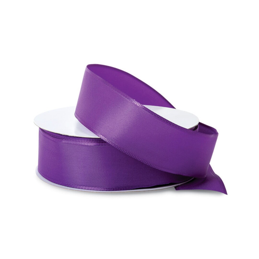 Purple Fabric 1.5" Wired Ribbon - Etsy