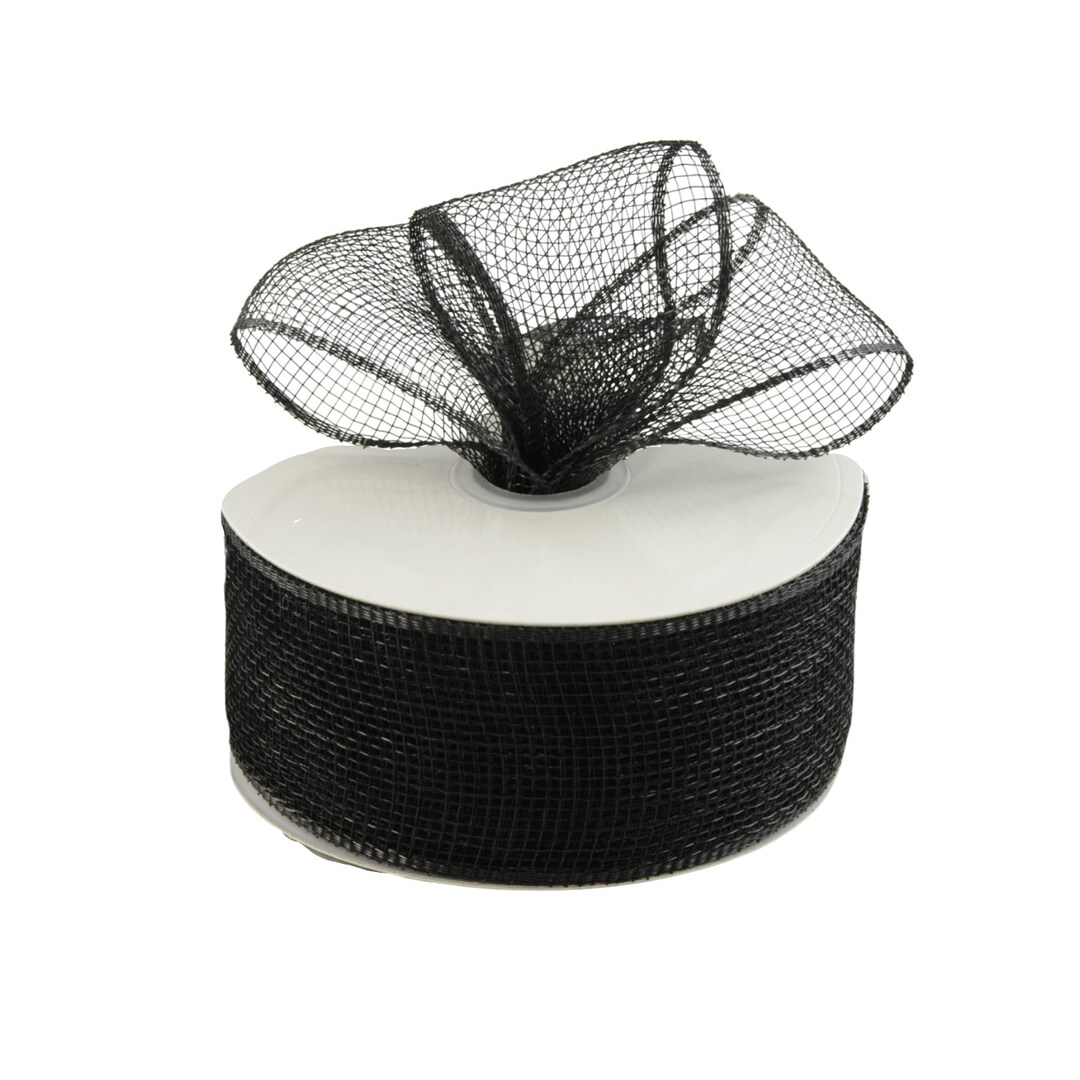 Poly Deco Mesh Black 2.5 Ribbon - Etsy