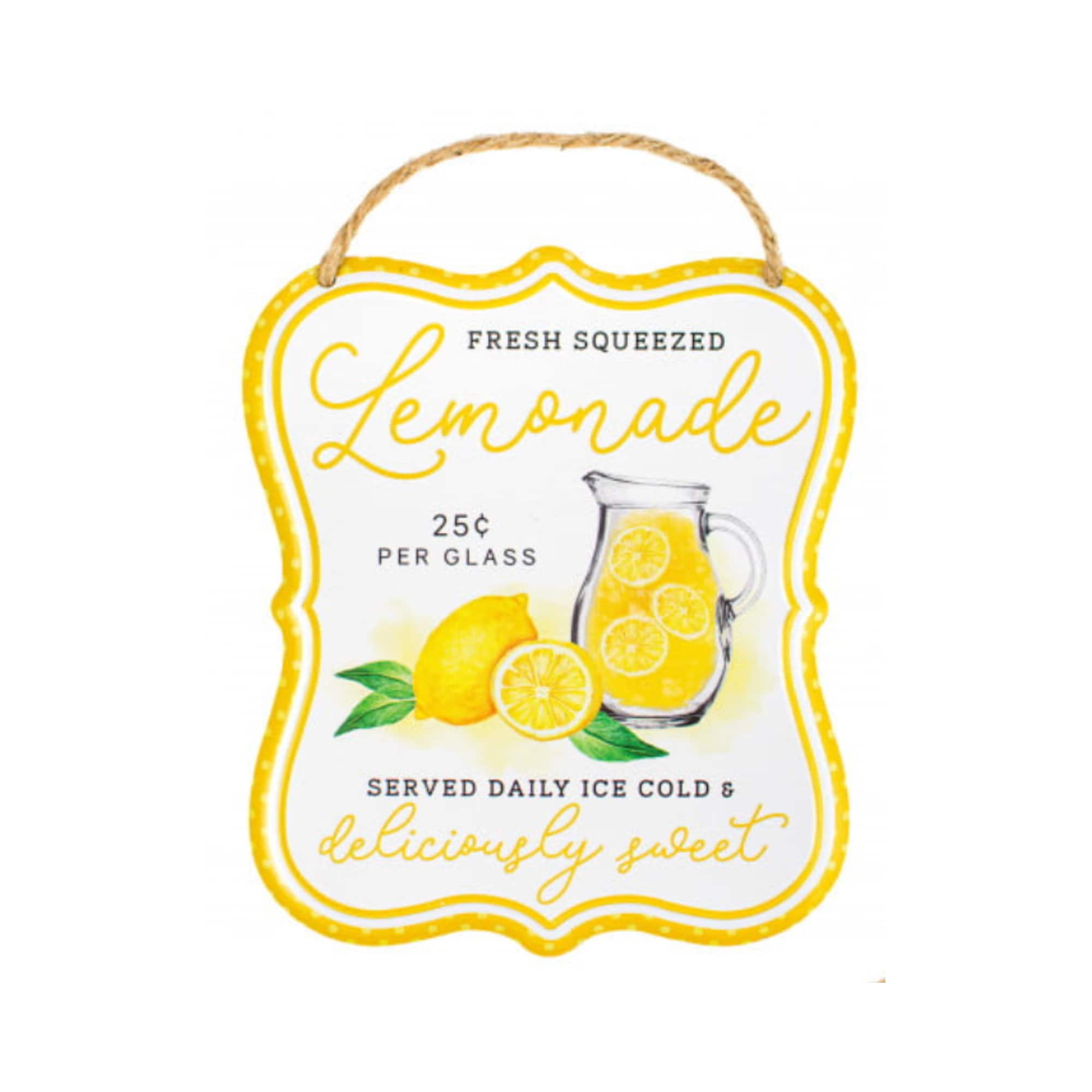 Fresh Lemonade Lemons Embossed Metal Sign Wreath Decoration - Etsy