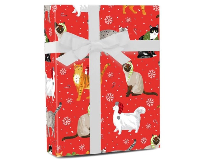 Christmas Cats Gift Wrapping Paper - Etsy