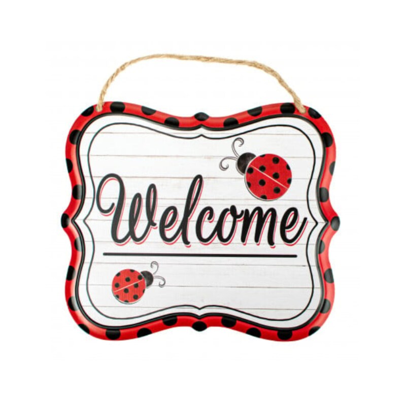 Ladybug Welcome Sign - Etsy