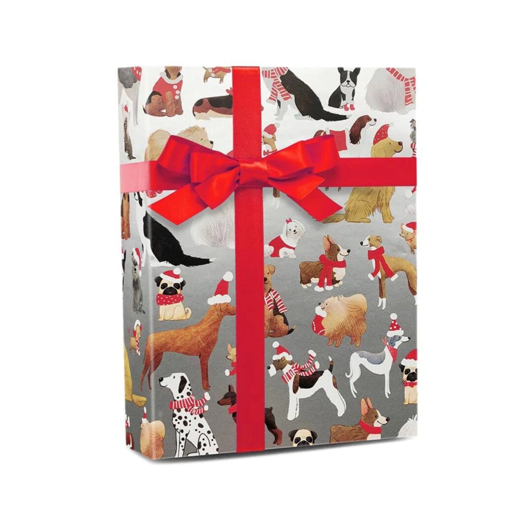 Christmas Dogs Gift Wrapping Paper - Etsy