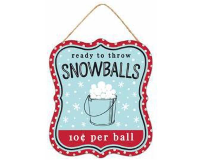 Snowballs Winter Snowflake Holiday Metal Sign Wreath Decoration - Etsy