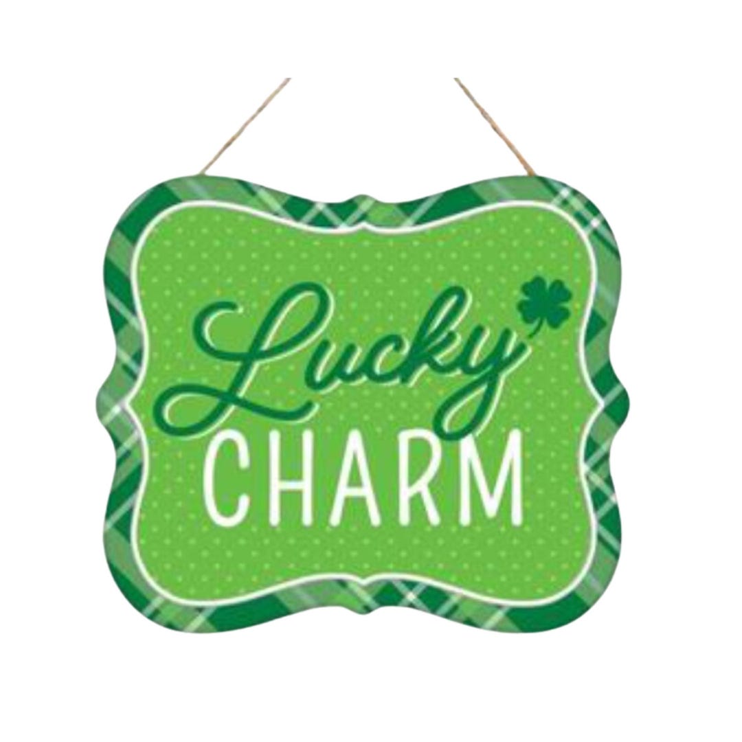 Lucky Charm St. Patrick's Day Metal Sign Wreath Decoration - Etsy