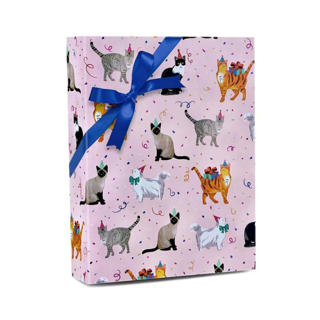 Birthday Cats Gift Wrapping Paper - Etsy