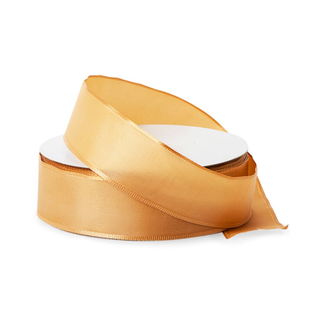 Gold Fabric Wired Ribbon - Etsy
