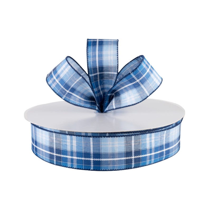 Blue 3 Inch Wired Ribbon - Etsy