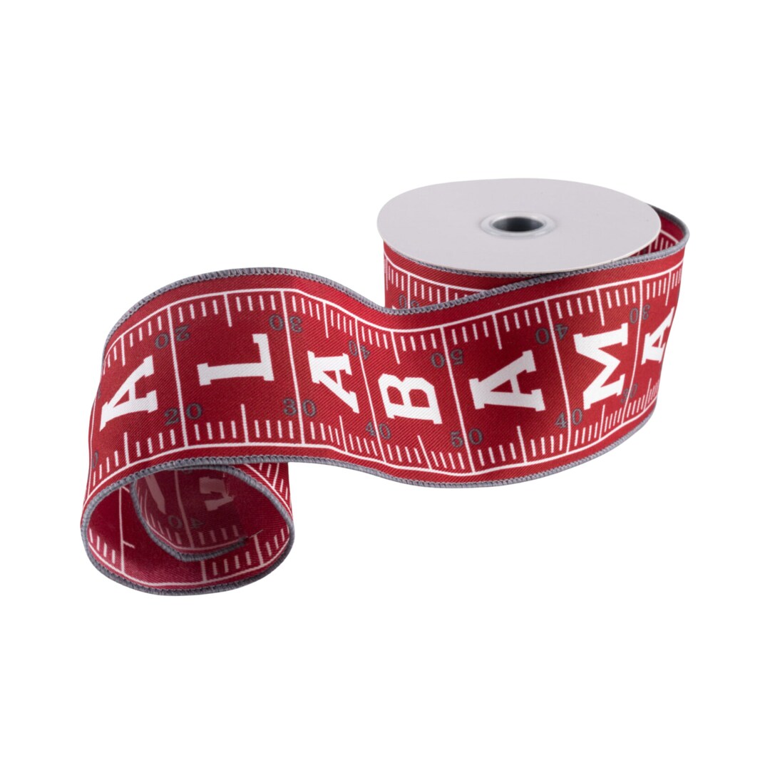 Alabama Football Field Canvas 2.5" Wired Ribbon - Etsy