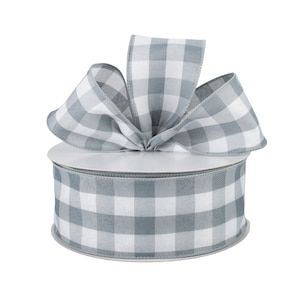 Gray Plaid Ribbon - Etsy