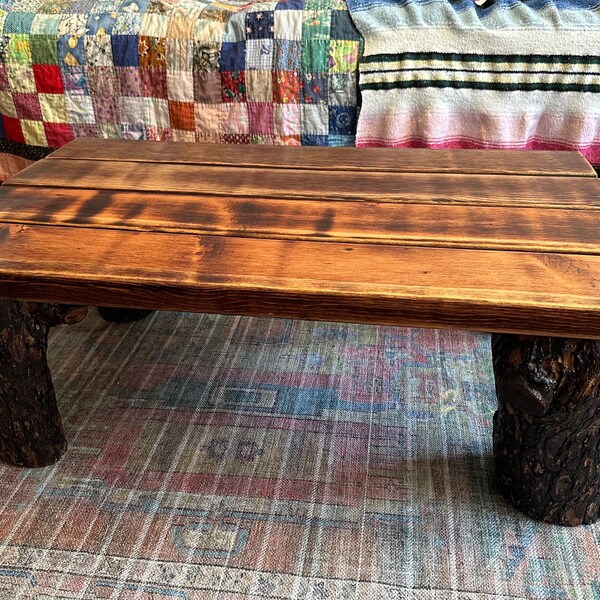 Log End Table - Etsy
