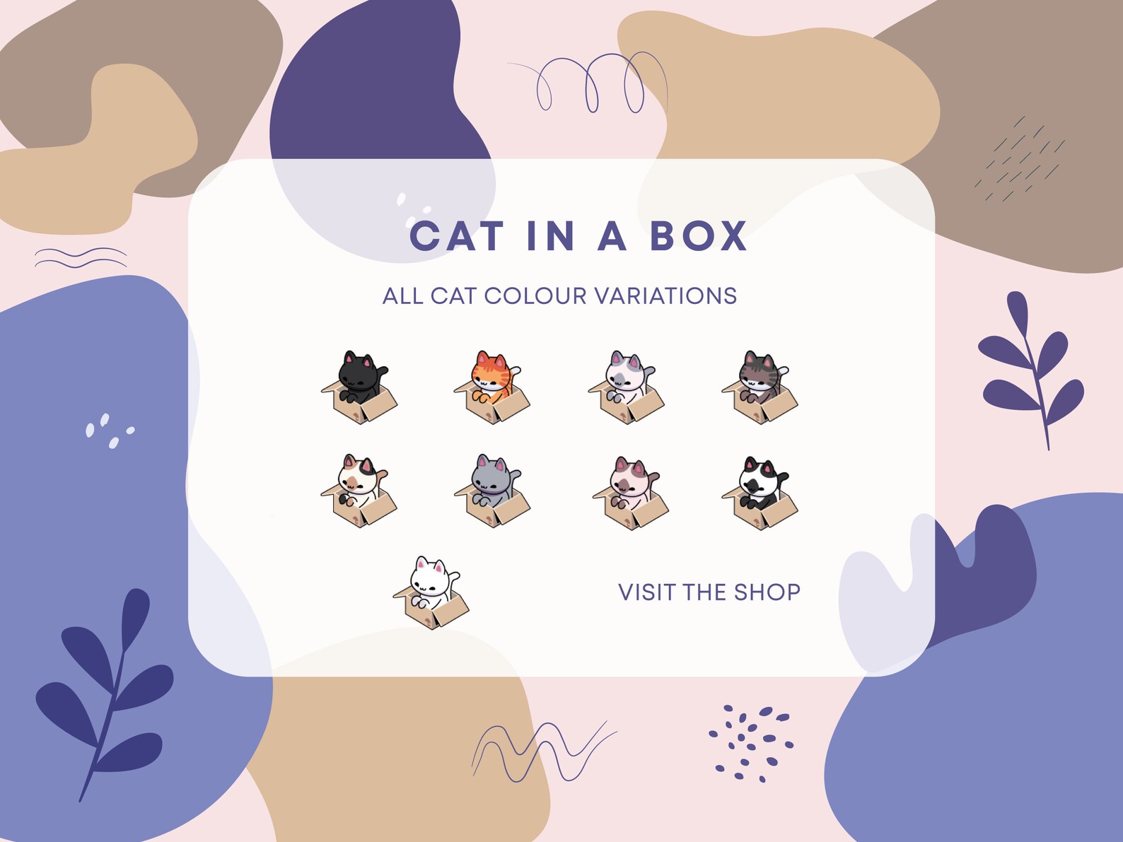 Ginger Cat in a Box Twitch & Discord Emotes - Etsy