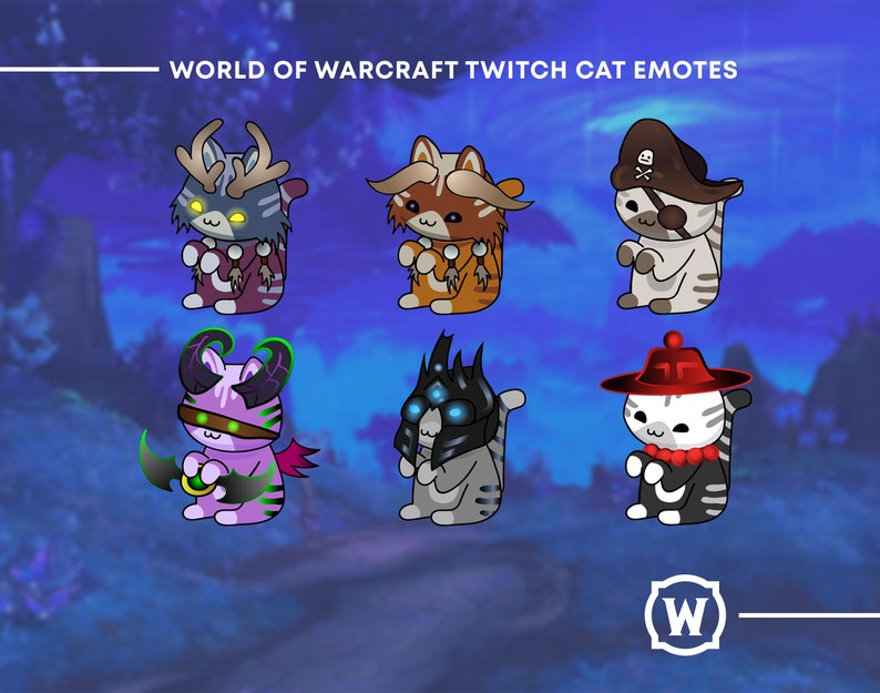 World of Warcraft 6 Cat Twitch Emotes - Etsy