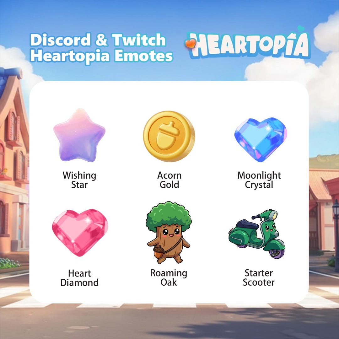 Heartopia Twitch & Discord Emotes - Etsy