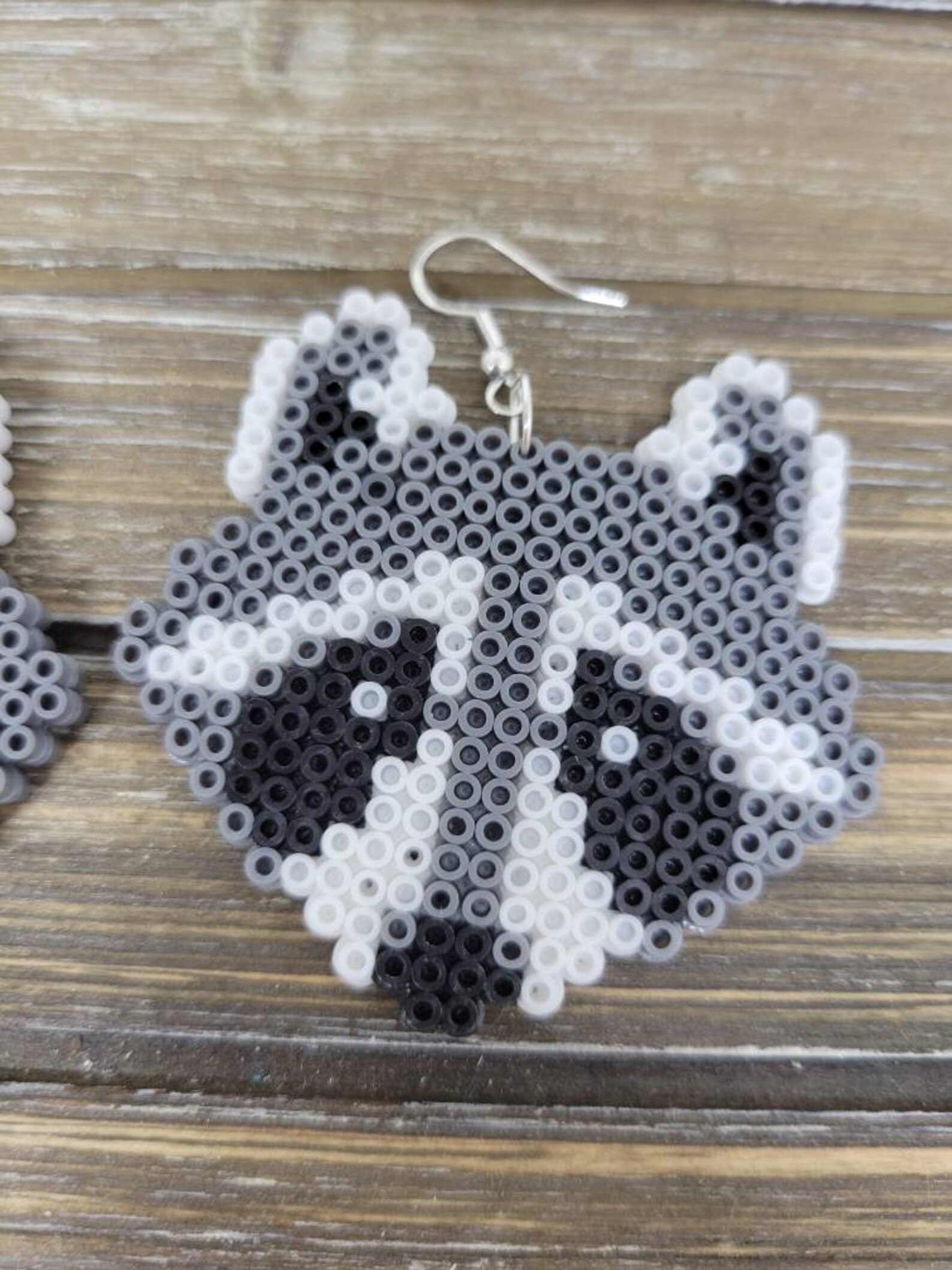 Racoon Earrings 8 Bit Jewelry Perler Bead Earrings. Dangle - Etsy