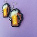 Beer Earrings, Perler Beads, Fusebead Jewelry, Perler Bead Jewelry - Etsy