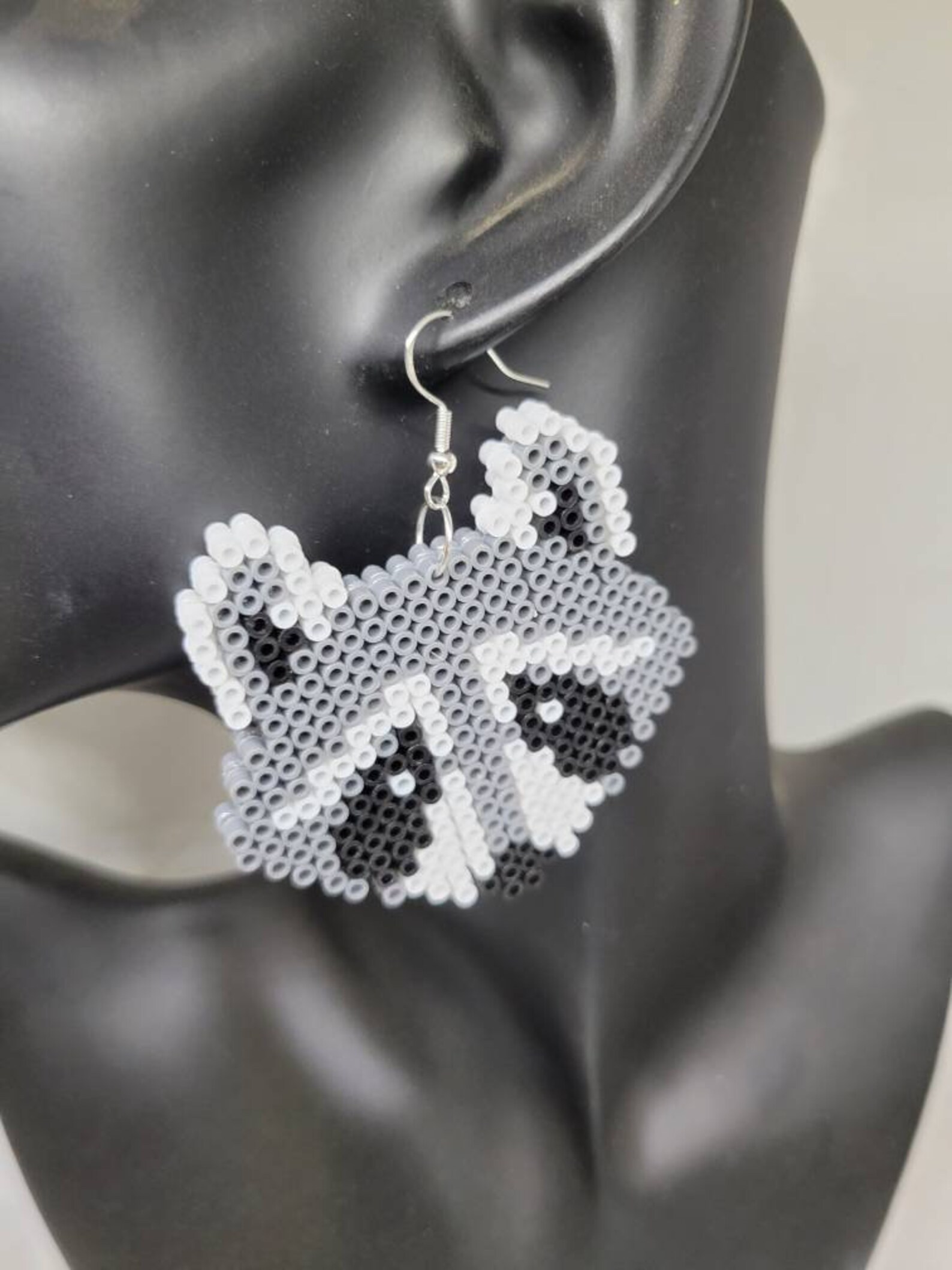 Racoon Earrings 8 Bit Jewelry Perler Bead Earrings. Dangle - Etsy