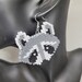 Racoon Earrings, 8 Bit Jewelry, Perler Bead Earrings. Dangle Earrings ...