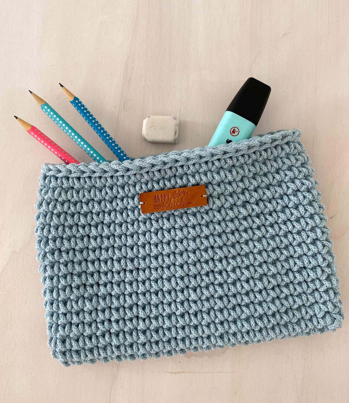 Universal Zipper Bag, Crochet Zipper Bag, Brown Crochet Purse, Zipper ...