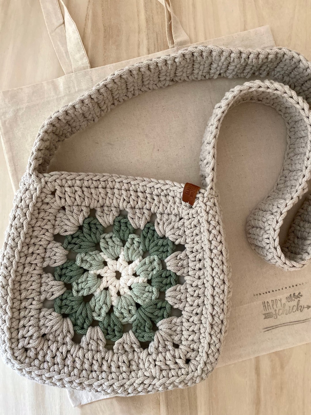 Granny Square Bag, Granny Crochet Bag, Crochet Cross Body Bag, Vintage ...