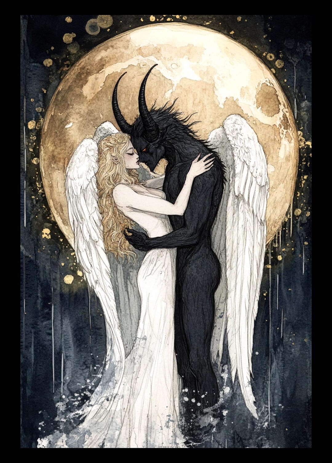 Demonic Embrace Acrylic Art Print - Etsy