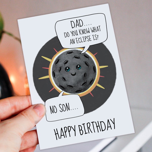Eclipse Birthday Card - Etsy