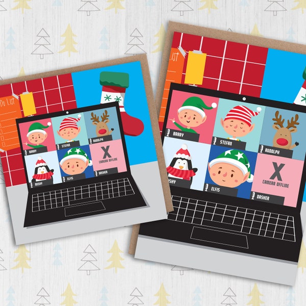 Zoom Holiday Card - Etsy