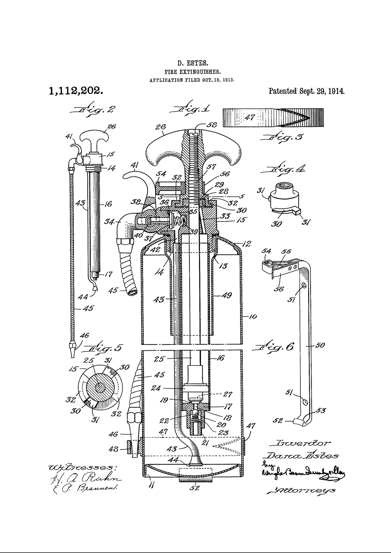 Fire Fighting Patent Drawings Black and White Print Wall Art | Etsy