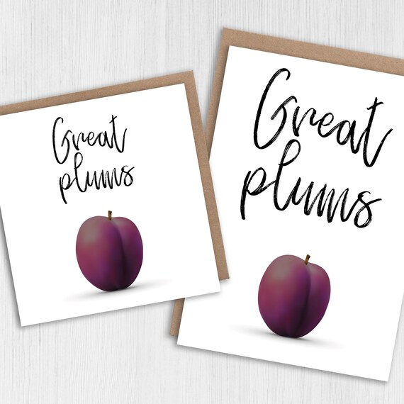 Funny Cheeky Rude Fruit Anniversary Card: Great Plums size | Etsy