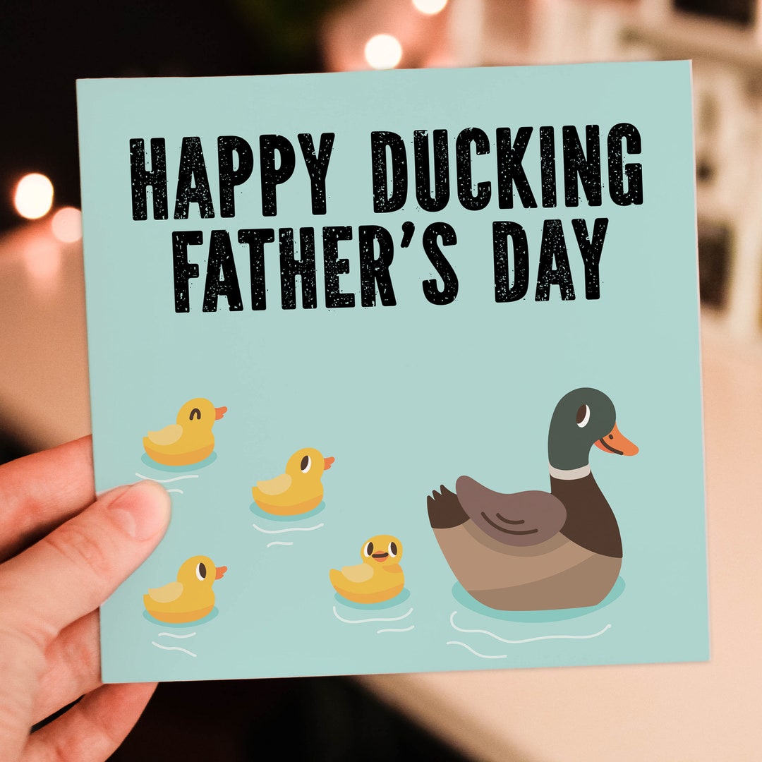 Happy Ducking Father’s Day Funny Duck Autocorrect Father’s Day Card for ...