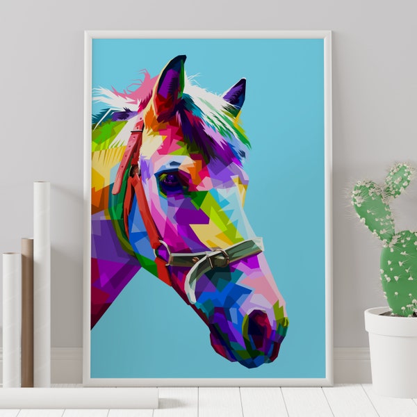 Geometric Horse - Etsy UK