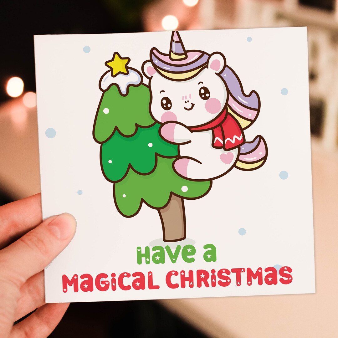 Have a Magical Christmas Unicorn Magic, Holidays, Xmas Card for ...