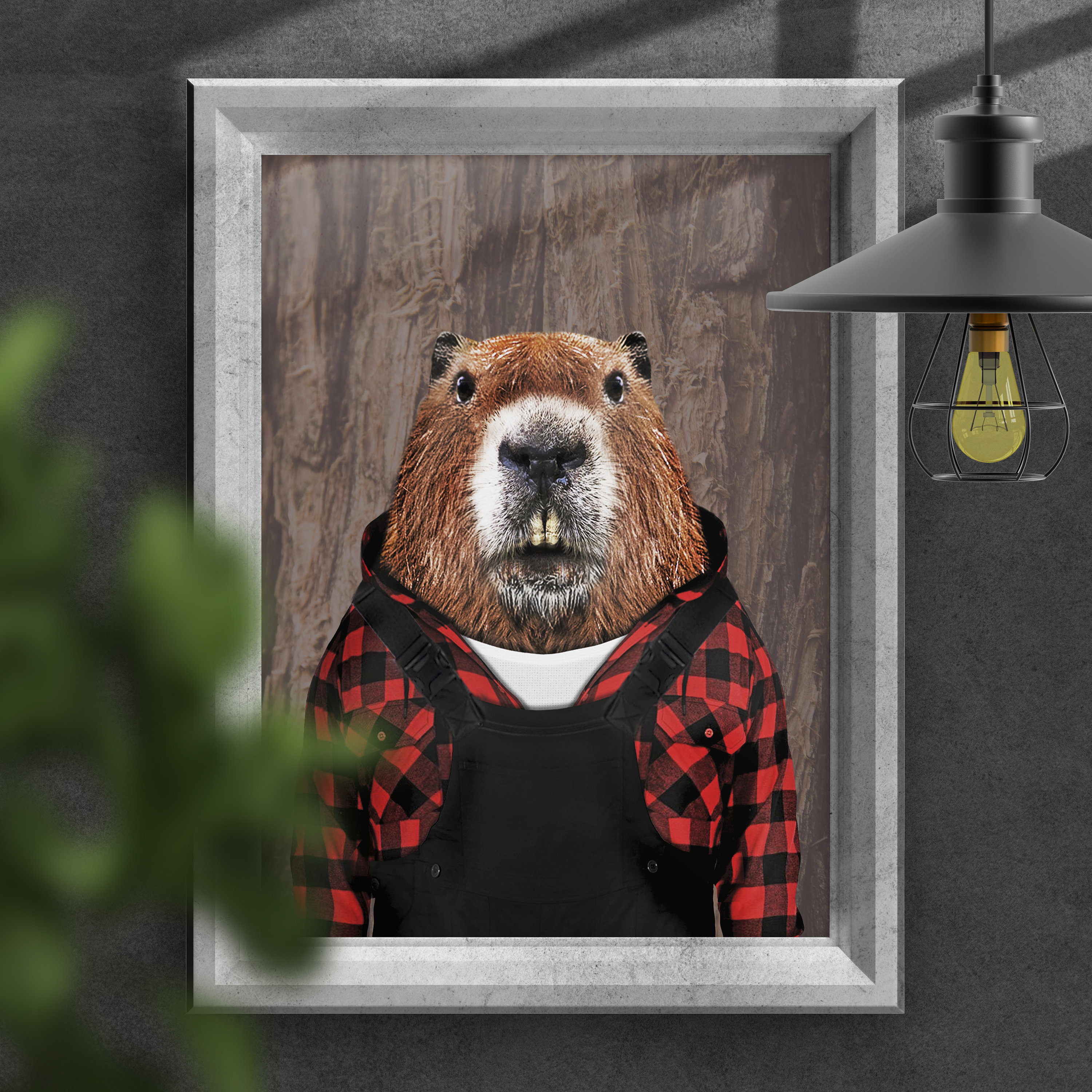 Beaver in Clothes Art Print: Funny Animal Animalyser Wall Decor (A5/A4 ...
