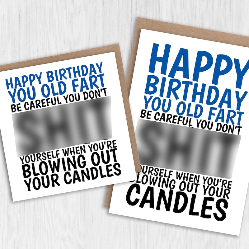 Rude Birthday Card - Etsy