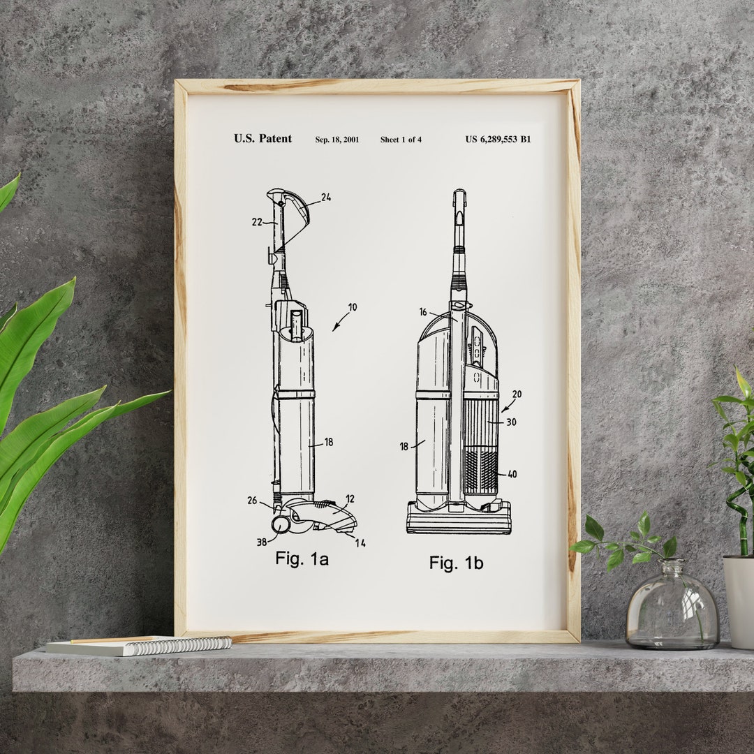 Vacuum Cleaner Hoover Patent Drawing Black and White Print - Etsy