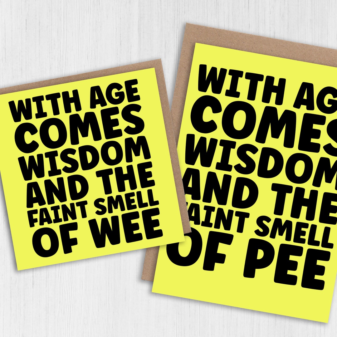 Funny Rude Old Age Old Man Old Woman Birthday Card: With - Etsy
