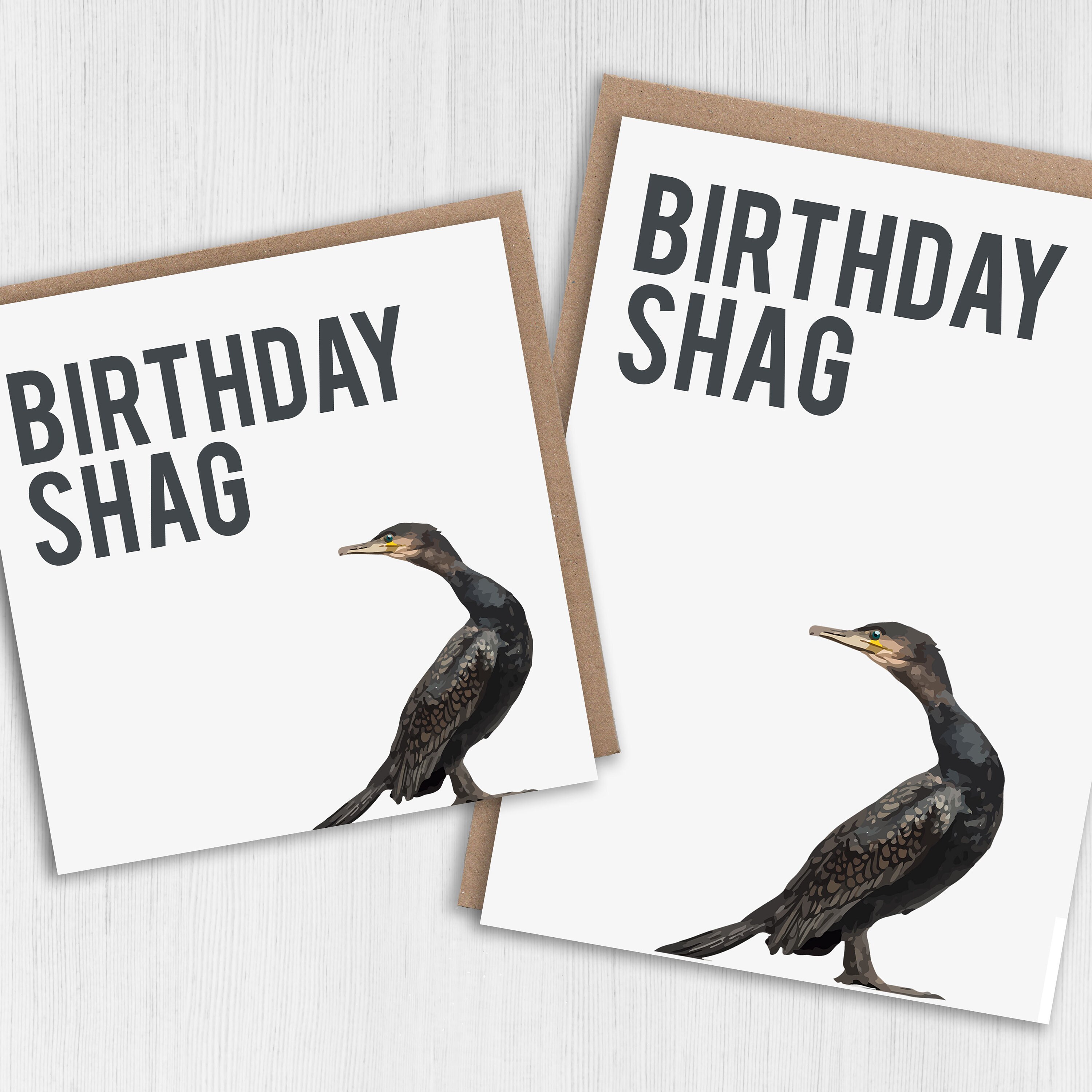 Bird Birdwatcher Birthday Card: Birthday Shag size - Etsy