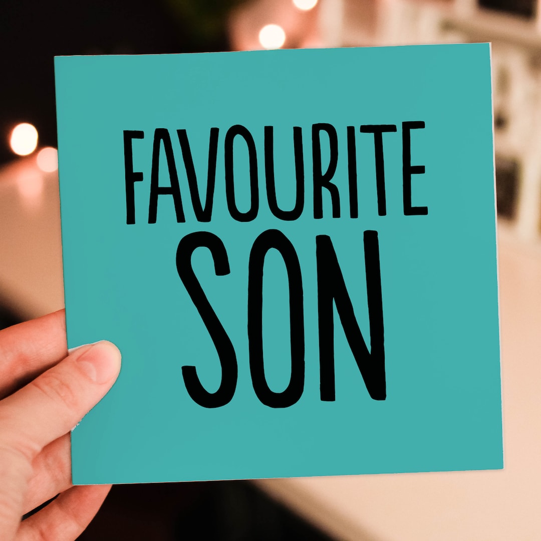 Funny 'favourite Son' Birthday Card From Parents - Etsy