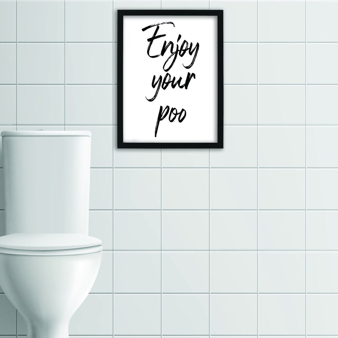 Enjoy Your Poo/poop Black and White Typography Funny Rude - Etsy