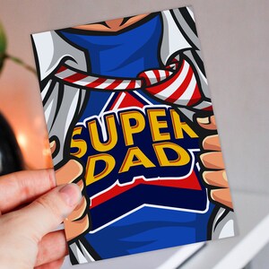 Super Dad Superhero, Hero Comic Book Style Birthday Card for Daddy ...