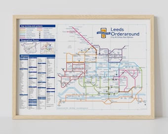 Leeds City Centre Road Map Digital Download - Etsy UK