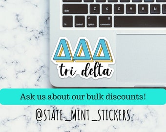 Tri Delta Sticker | Etsy
