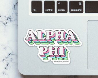 Alpha Phi Sorority Letters Sticker Black - Etsy