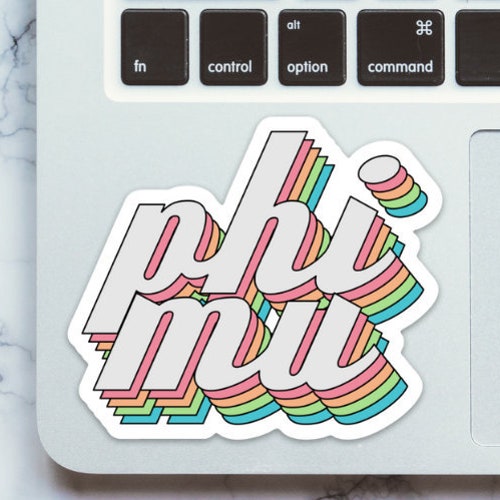 Phi Mu ΦΜ Sorority Letters Sticker 4 Wide / Decal - Etsy