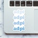 Alpha Delta Pi Adpi Blue Gradient Sorority Sticker 3.5 - Etsy